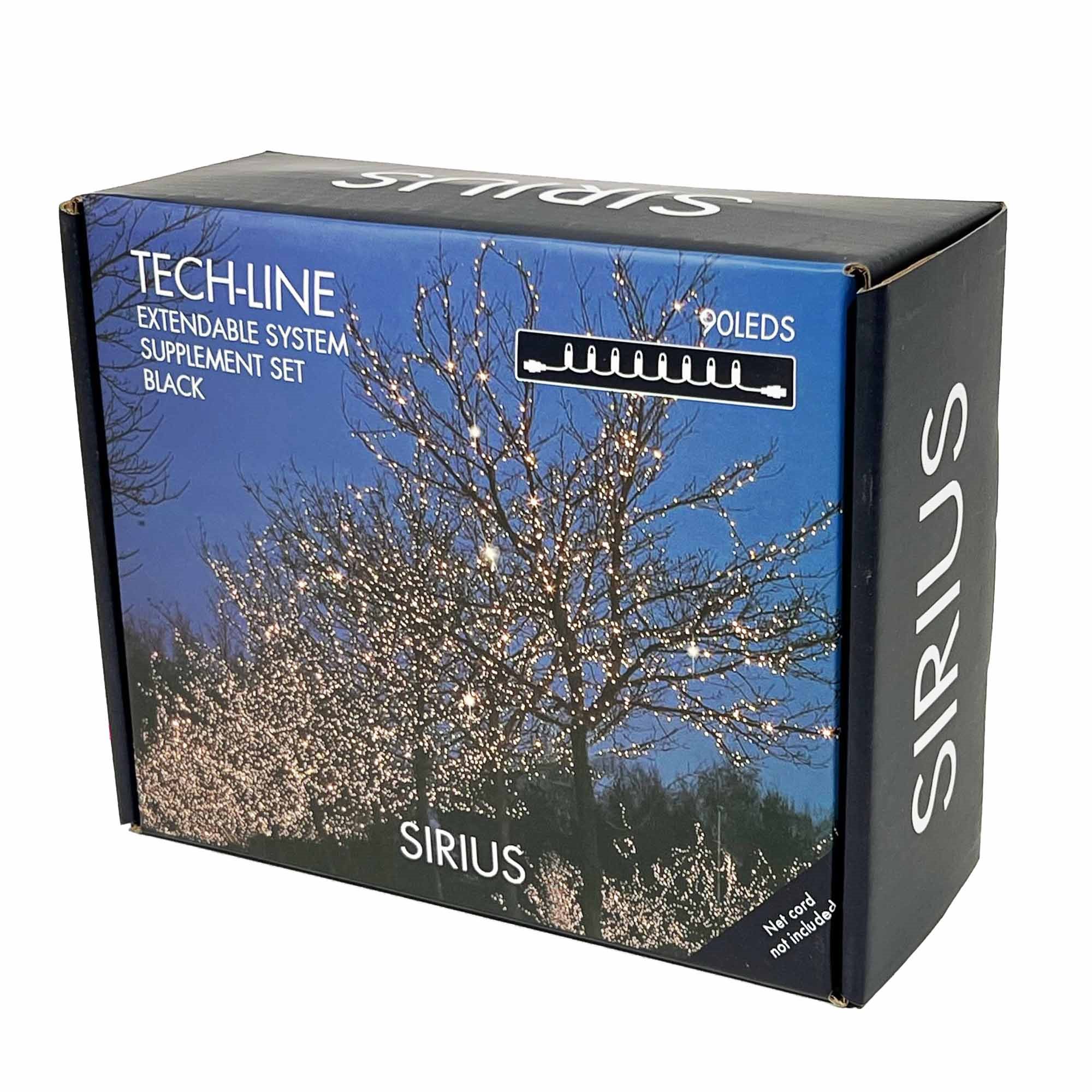 Sirius Tech-Line suppleringssæt - Lyskæde med 90 LED'er i varm hvid på ...
