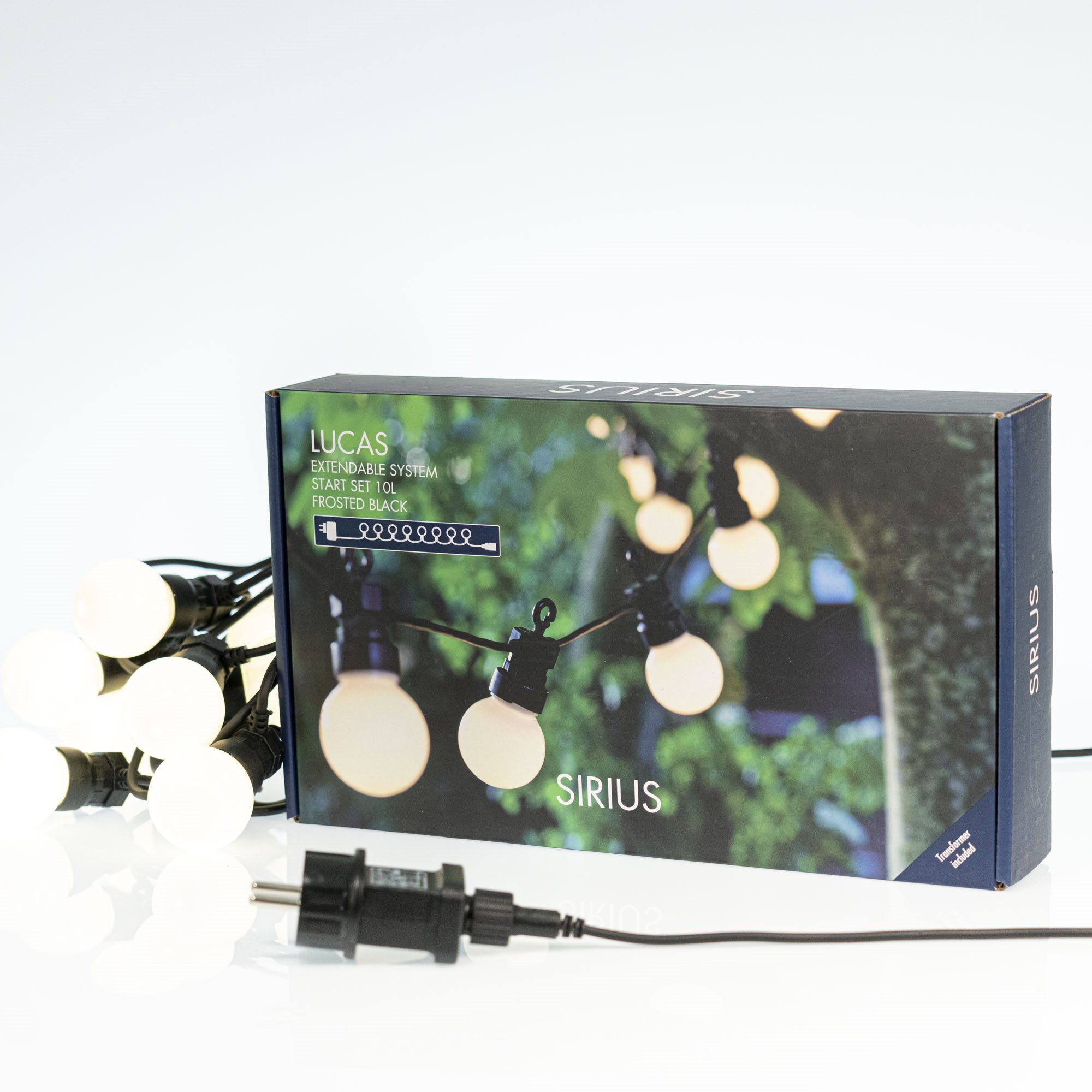 Sirius Lucas LED-lyskæde varm hvid - Startsæt 10 pærer